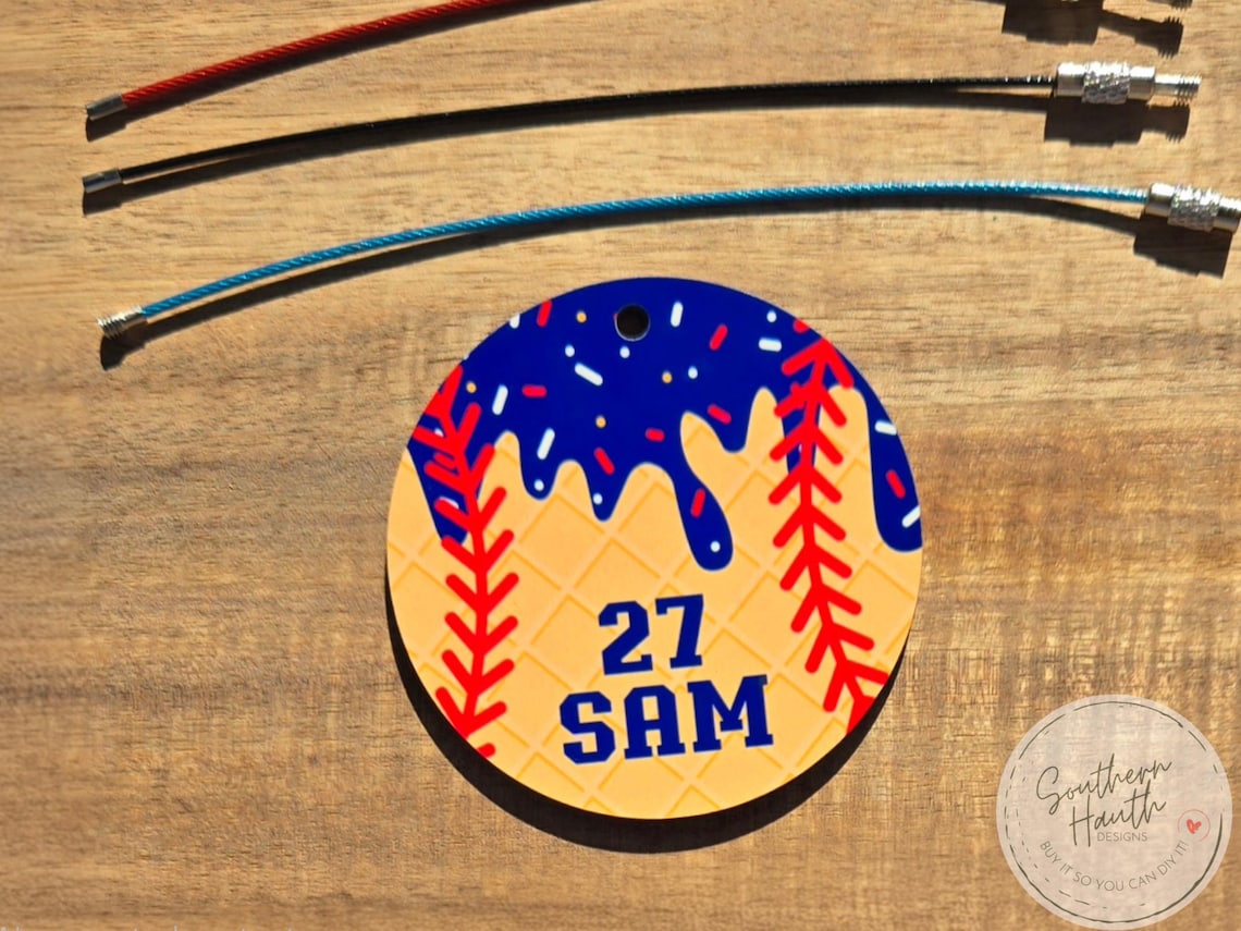 Personalized Baseball Ice Cream Drip PNG Bundle, Custom Baseball Ice ...