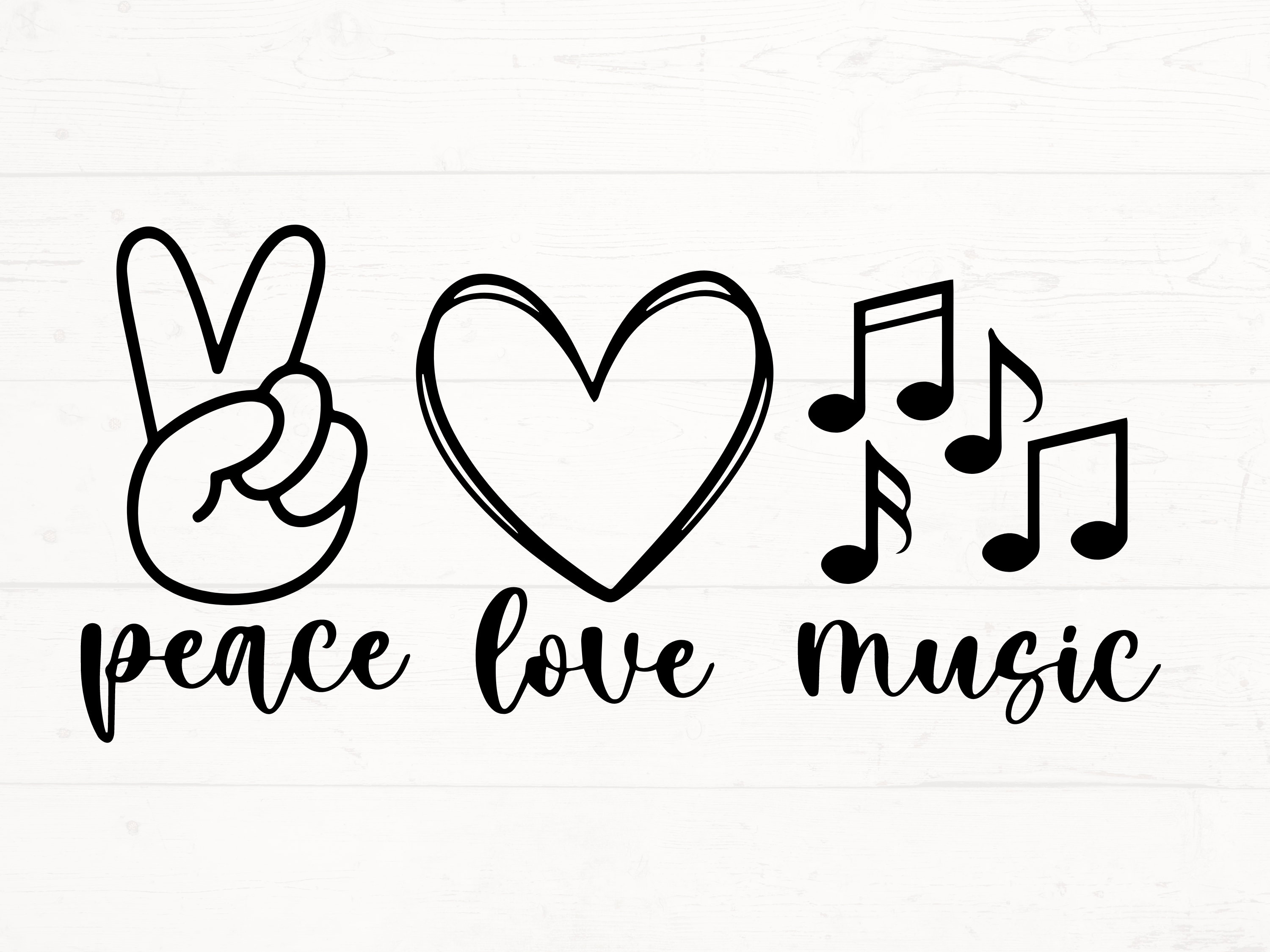 Peace Lovemusic SVG Music Lover Svg Png Music PNG Music - Etsy