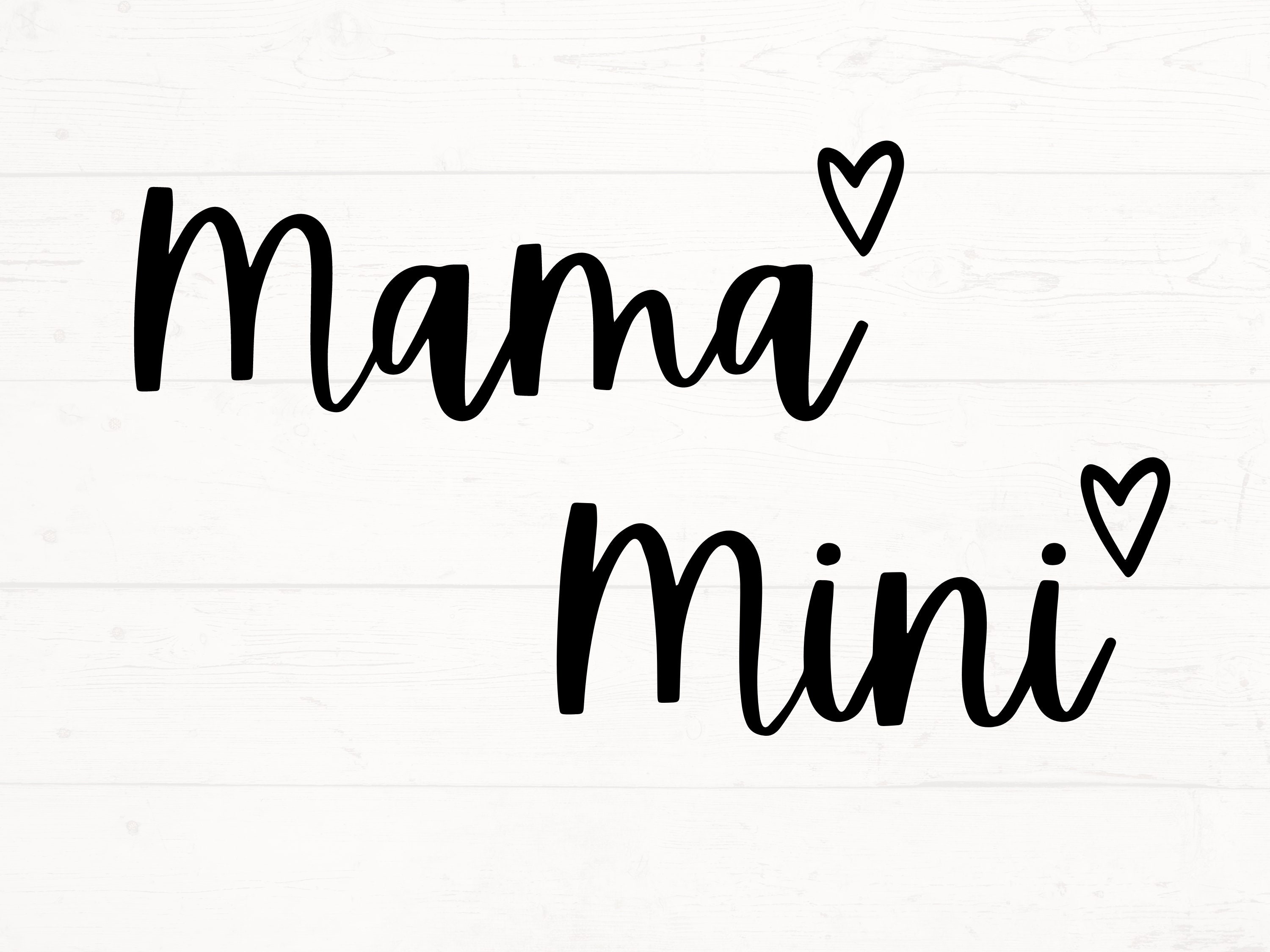 Mama Mini Matching Design, Mommy and Me SVG, PNG, PDF (digital Files ...