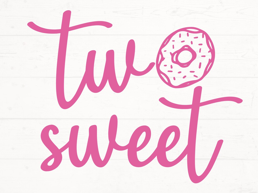 Two Sweet Donut SVG Cut File, 2nd Second Birthday SVG, Sprinkled Donut ...