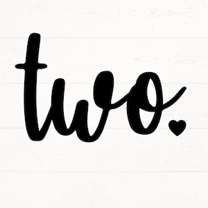 Two SVG, Two PNG, Second Birthday Svg, Two-year-old Birthday Svg, 2nd ...
