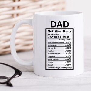 Dad Nutrition Facts SVG, Father's Day Shirt Design, Best Dad Ever Svg ...