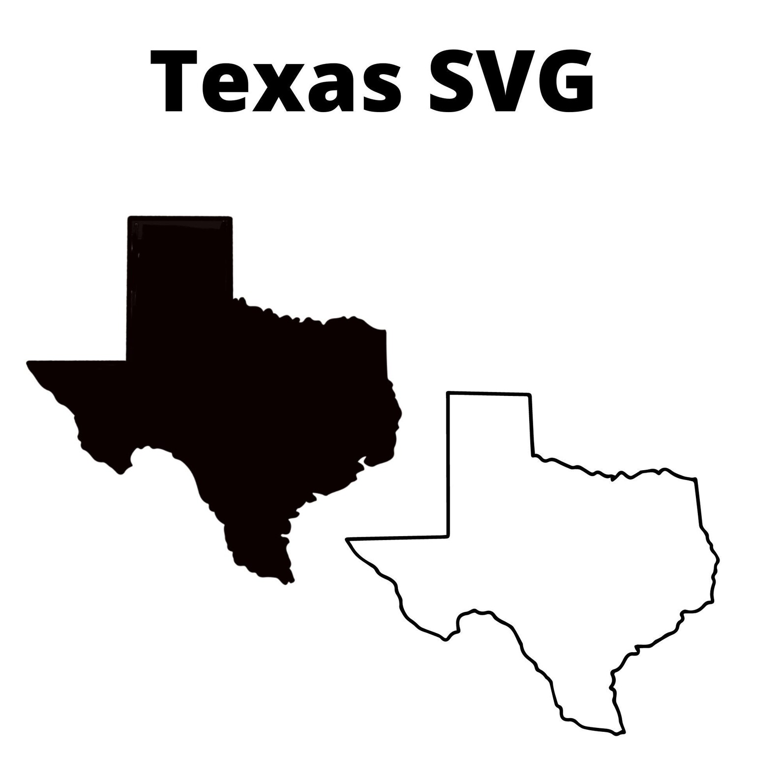 Texas SVG Shape, Texas PNG Shape, Texas Outline, Texas Design - Etsy