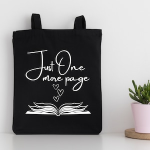 Just One More Page Svg, Book Lover Svg, Book Bag Png, Book Shirt Svg ...