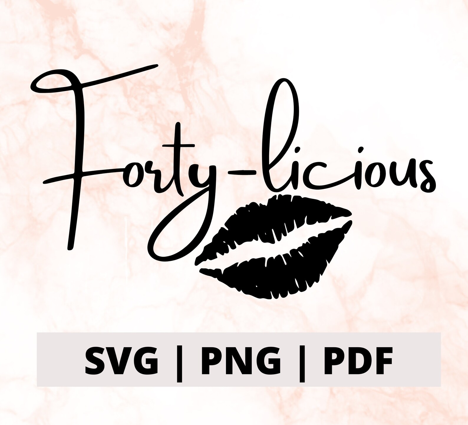 Fortylicious Birthday SVG PNG PDF Fourty Birthday Design - Etsy