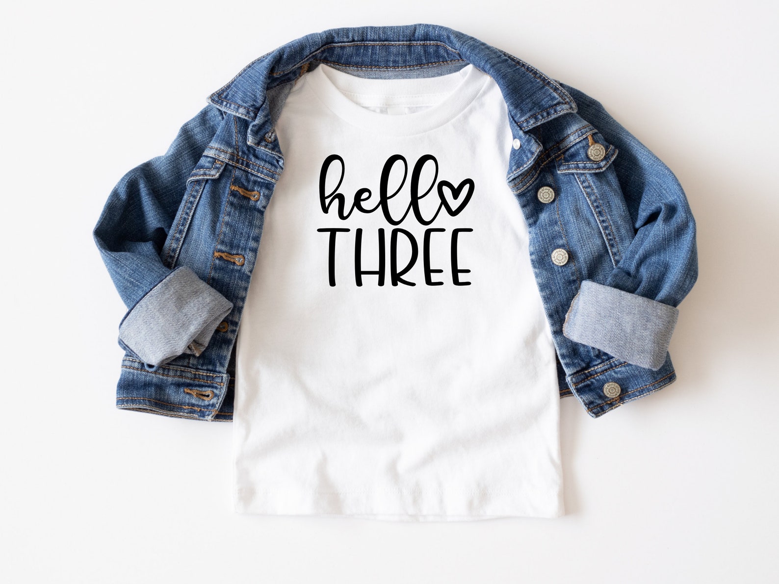 Hello Three Svg, Third Birthday SVG, 3rd Birthday Svg, 3rd Birthday ...
