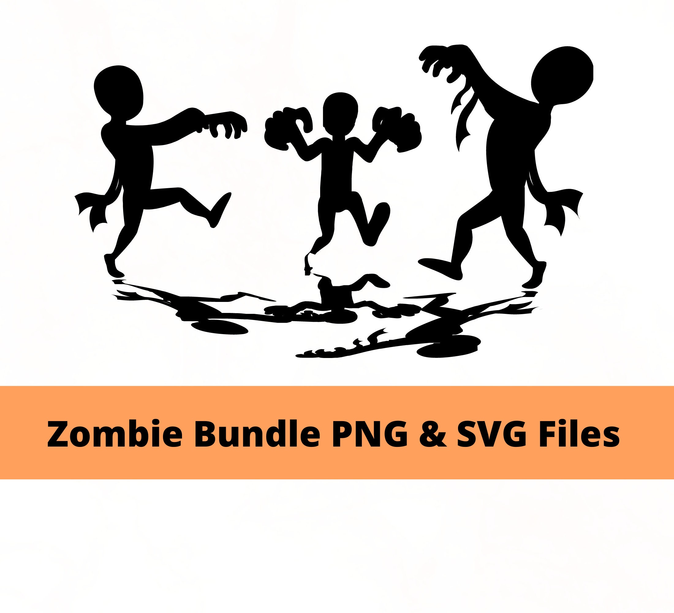 Zombie Bundle SVG, Zombie PNG, Halloween Bundle, Halloween Zombies Cut ...