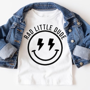 Rad Little Dude Smiley Face SVG, Toddler Cut File, Kid Shirt Svg ...