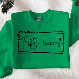 Fiftylicious Birthday SVG PNG PDF, Fifty Birthday Design, 50th Birthday ...