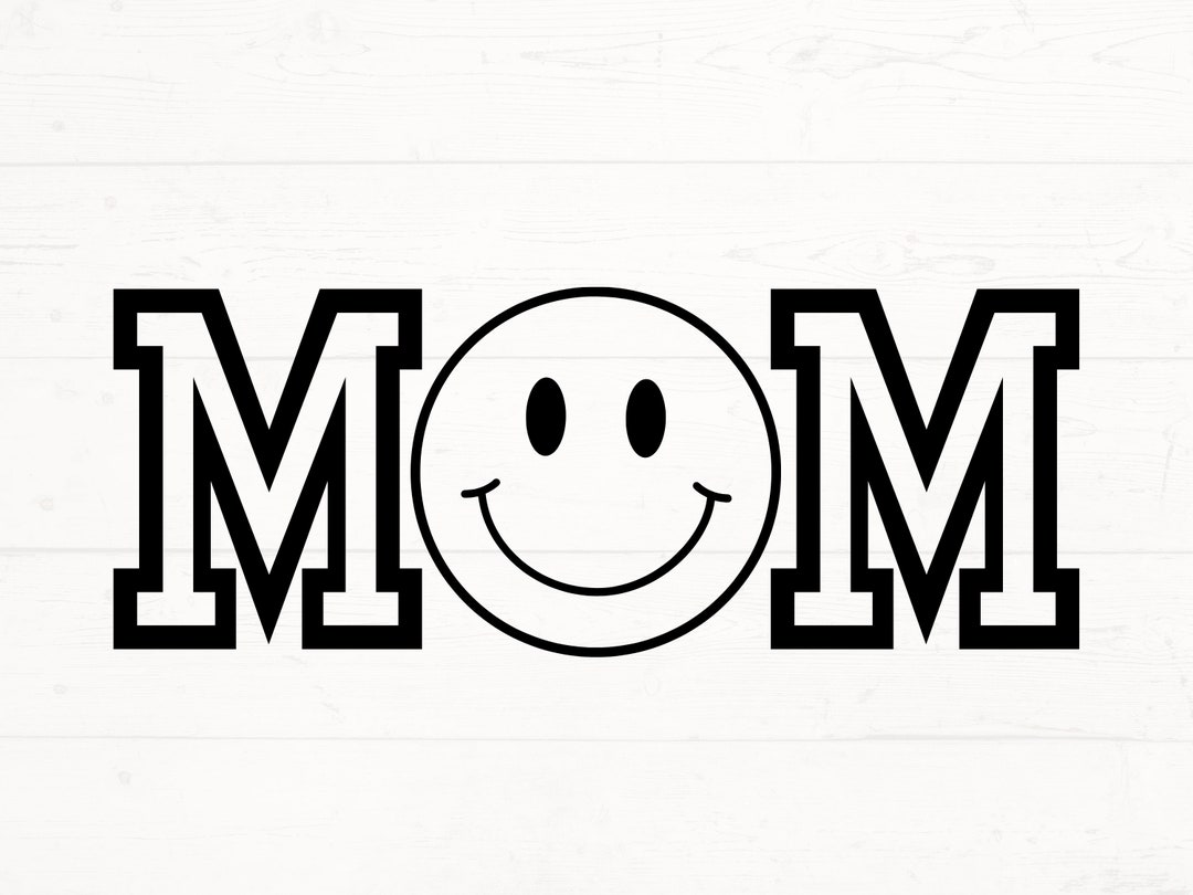 Mom Smiley Face SVG, Mom PNG, Mommy Design, Mom Cut File, Mama Design ...