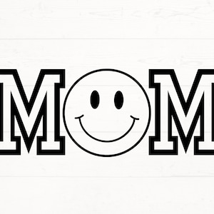 Mom Smiley Face SVG, Mom PNG, Mommy Design, Mom Cut File, Mama Design ...
