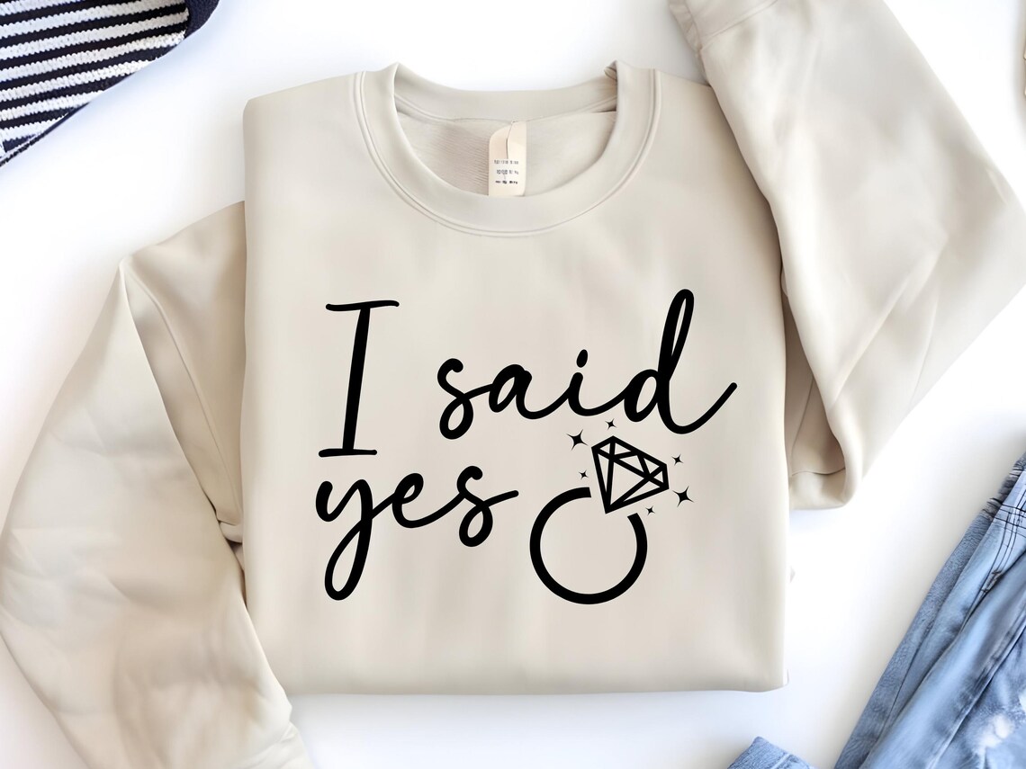 I Said Yes Svg, I Said Yes Png, Wedding Svg, Engagement Svg Png, Bride ...