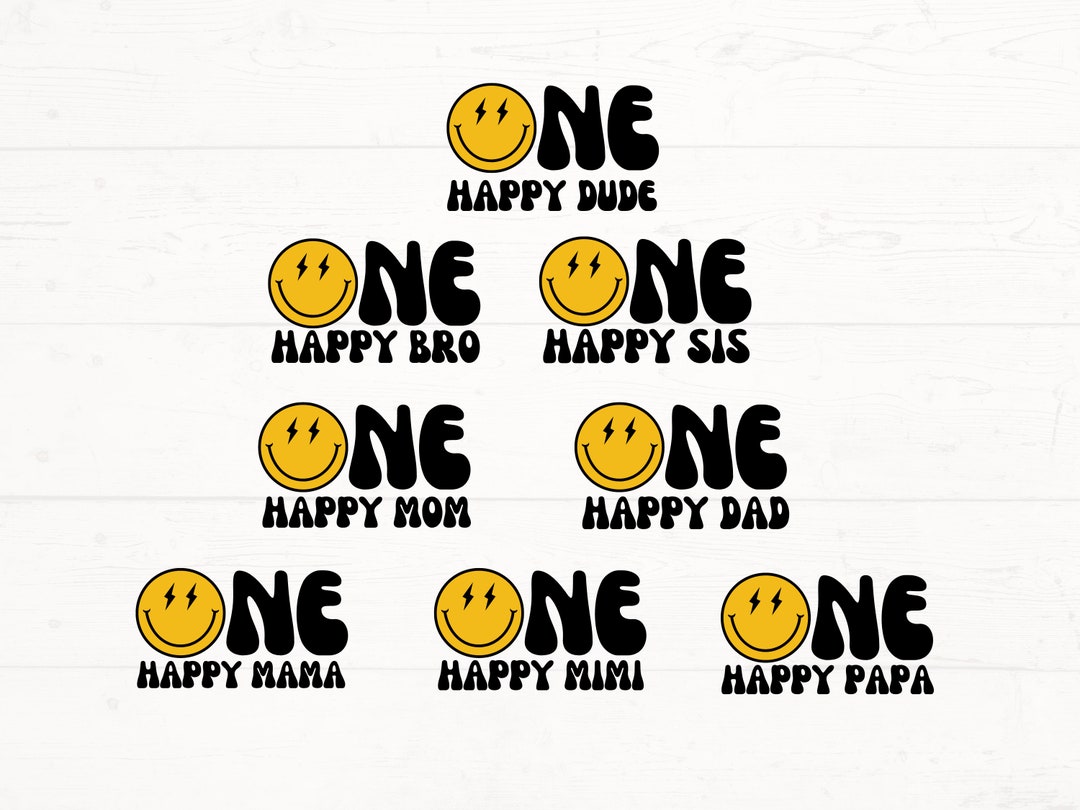 One Happy Dude SVG Bundle, One PNG, One Birthday Svg, First Birthday ...