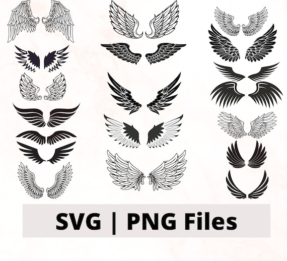 Wing Bundle Cut File Wing SVG Wing PNG - Etsy