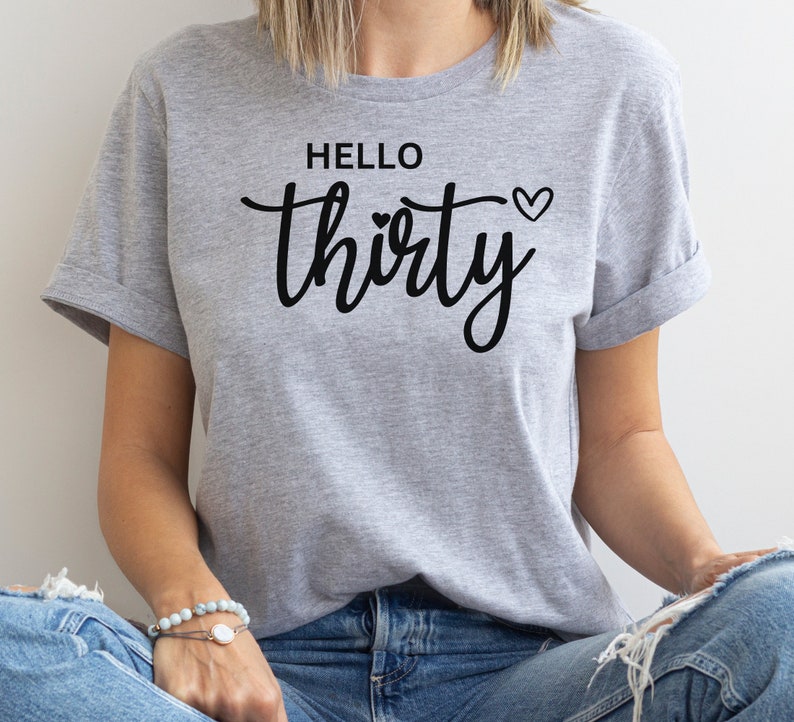 Hello Thirty SVG Hello Thirty PNG 30th Birthday Design - Etsy