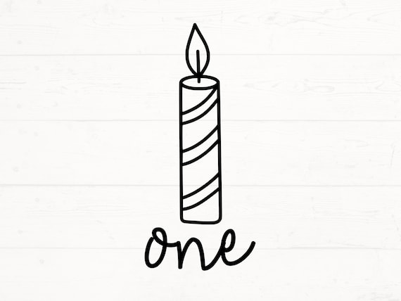 Birthday Candle Outline