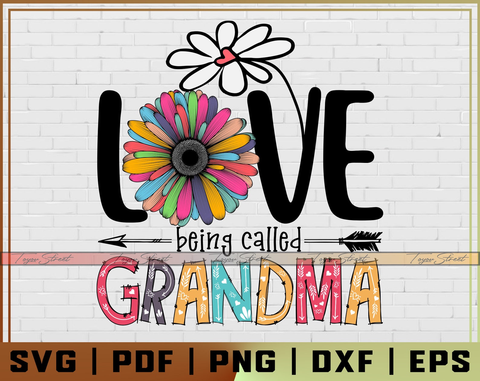 I Love Being Called Grandma Svg Grandma Flower Svg Grandma Etsy