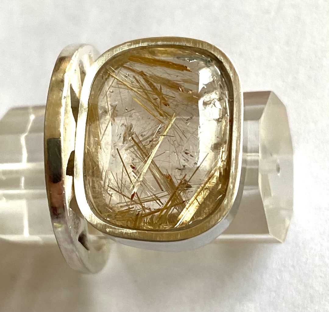 Very Beautiful Ring in 925/000ag With Rutilated Quartz. - Etsy