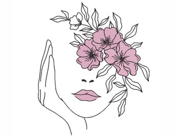 Line Art Embroidery | Etsy