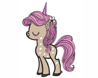 Colorwork Rainbow UNICORN Name FRAME 4 Sizes 4x4 5x7 6x10 7x11 Machine ...