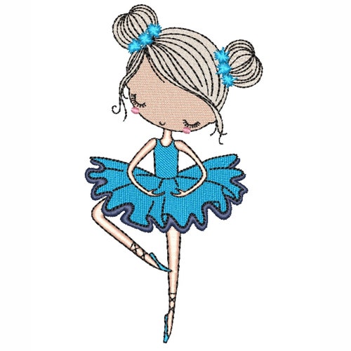 Ballerina Embroidery Design - Etsy