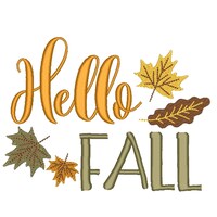 Hello Fall Embroidery Design Bundle - Autumn Leaf, Pumpkin, Mushroom ...