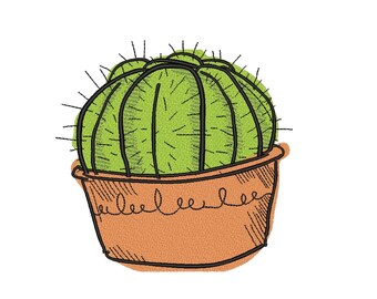Cactus Frame Embroidery Design, 5 Sizes, Instant Download - Etsy