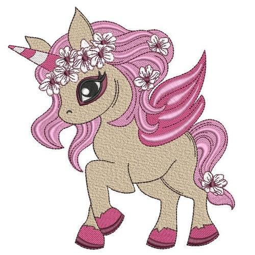 Unicorn Embroidery Design 3 Sizes Instant Download - Etsy