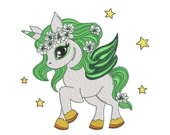 Unicorn Embroidery Design 3 Sizes Instant Download | Etsy