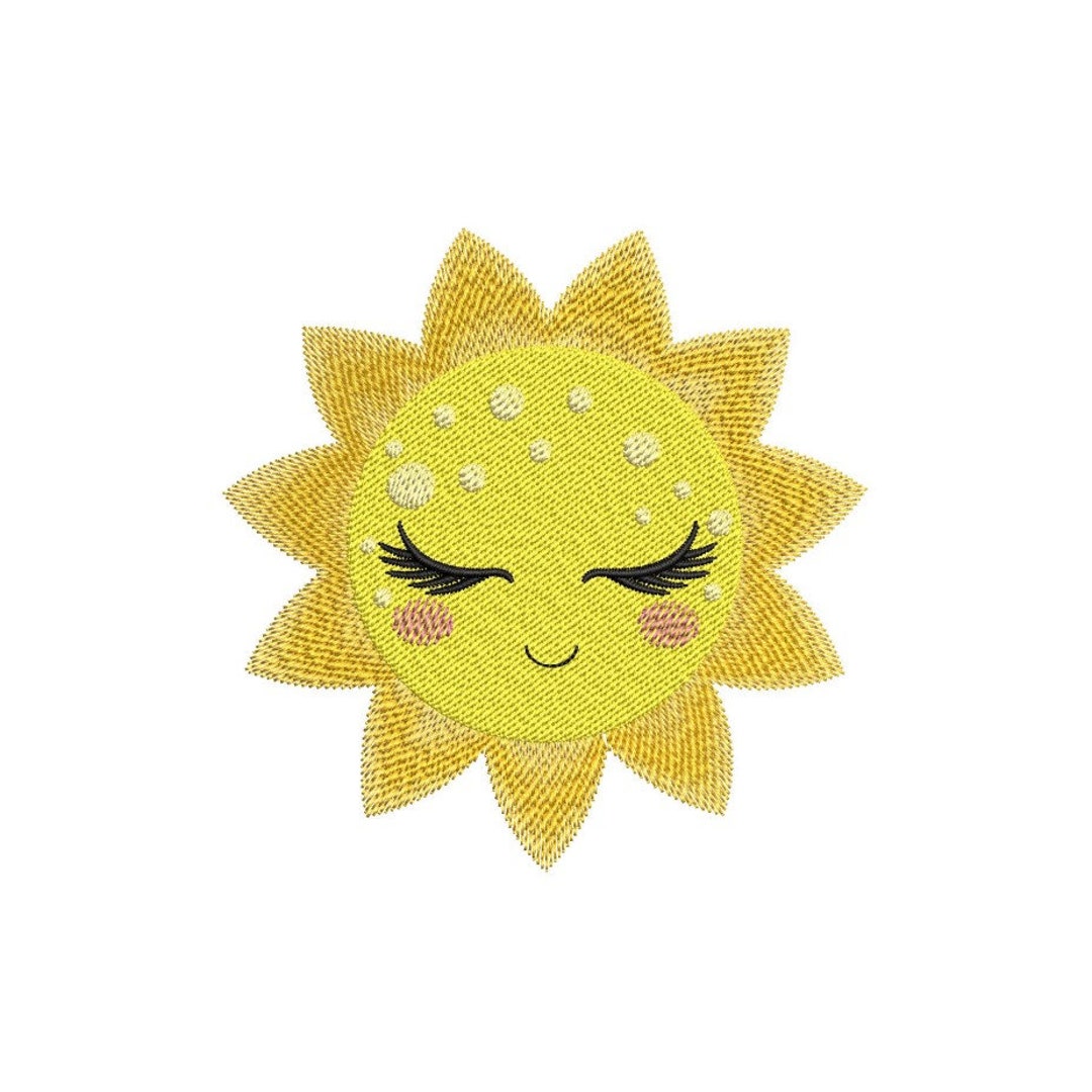 Sun Embroidery Design, 4 Sizes - Etsy