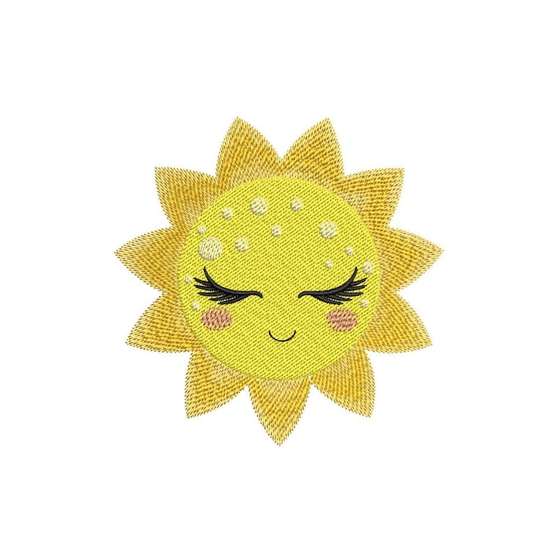 Embroidery Design Sun - Etsy