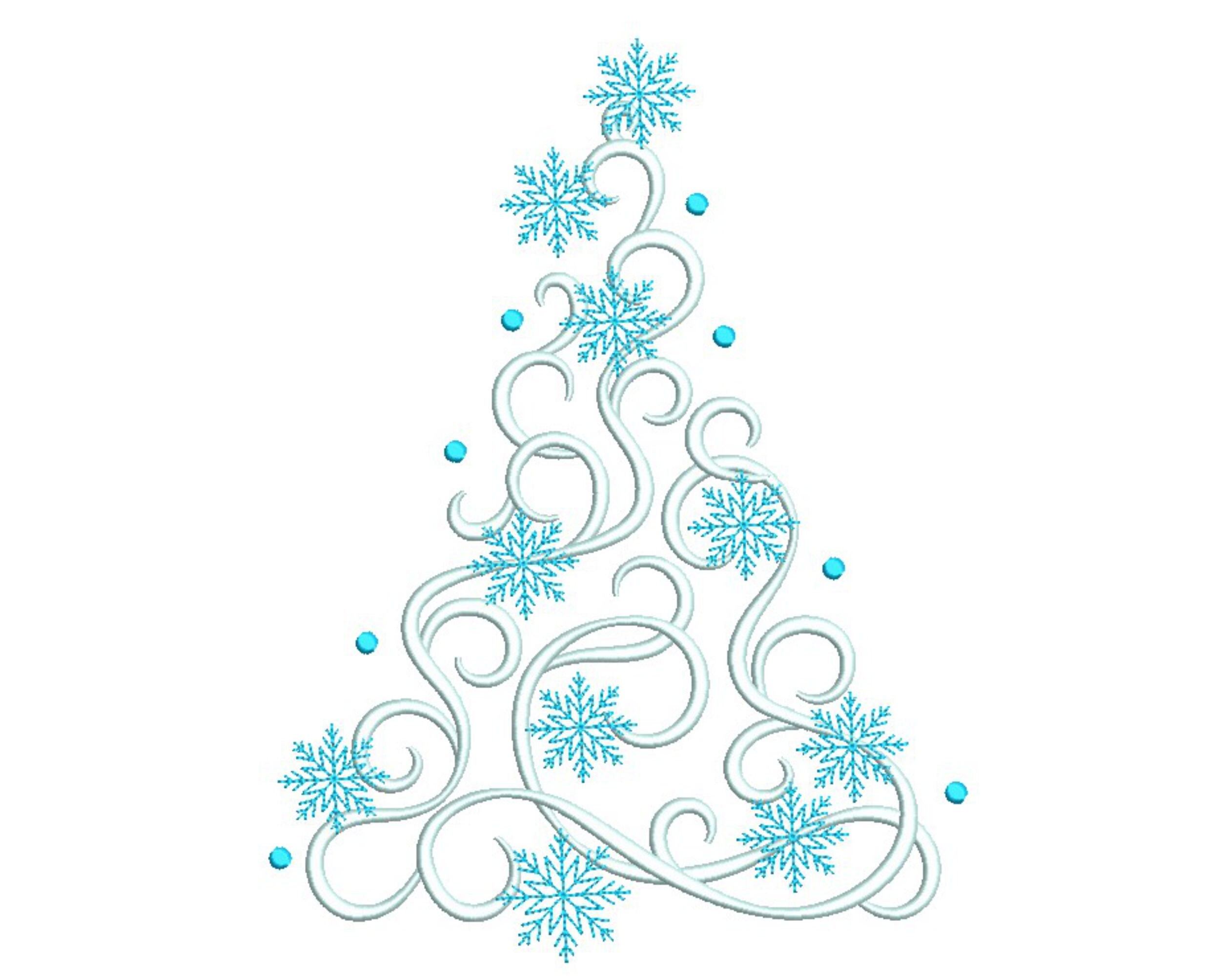 Christmas Tree Embroidery Design | Etsy