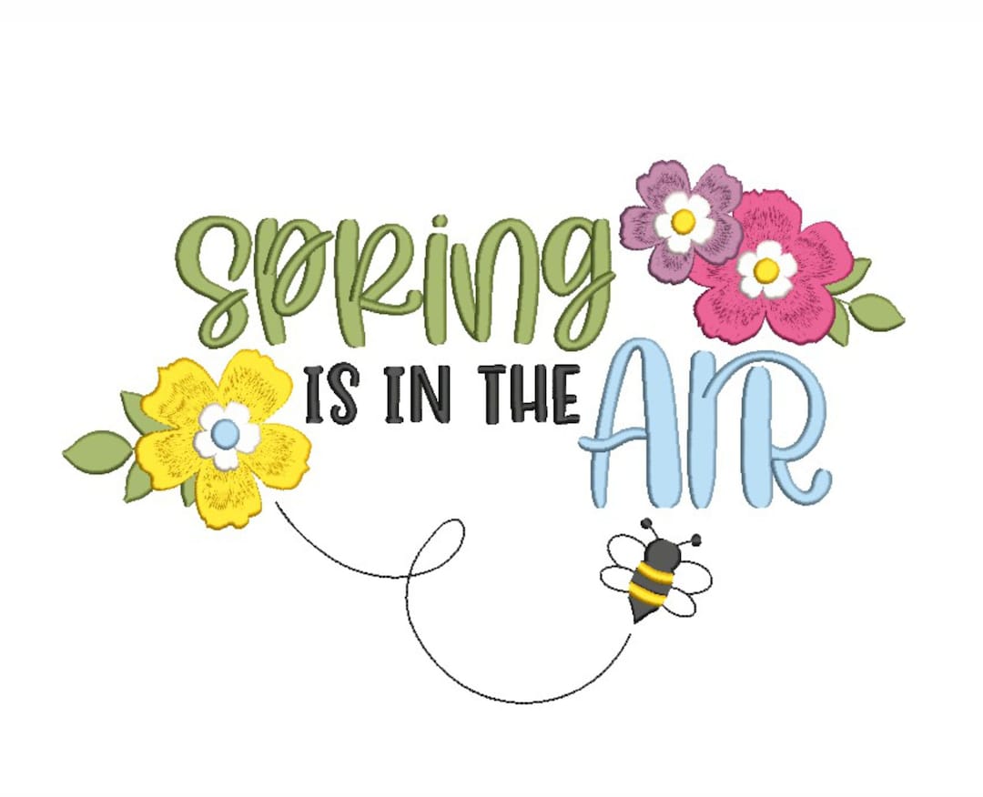 Spring Embroidery Design - Etsy