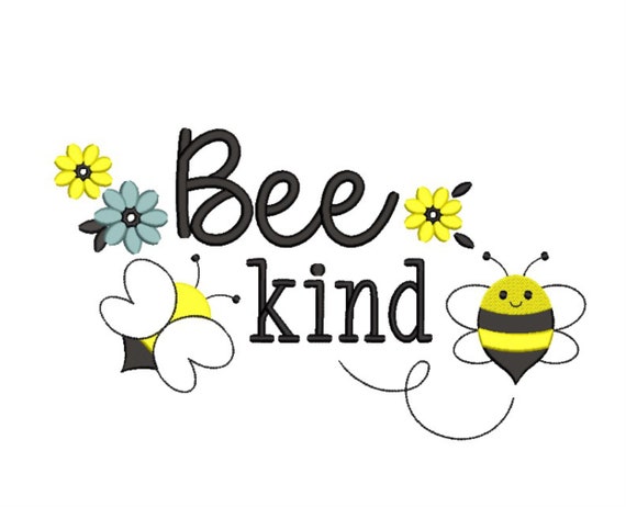 Bee Kind Embroidery Design | Etsy