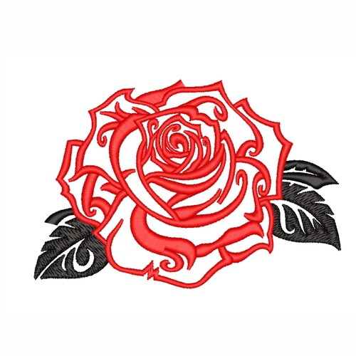 Rose Outline Embroidery Design 7 SIZES Machine Embroidery - Etsy