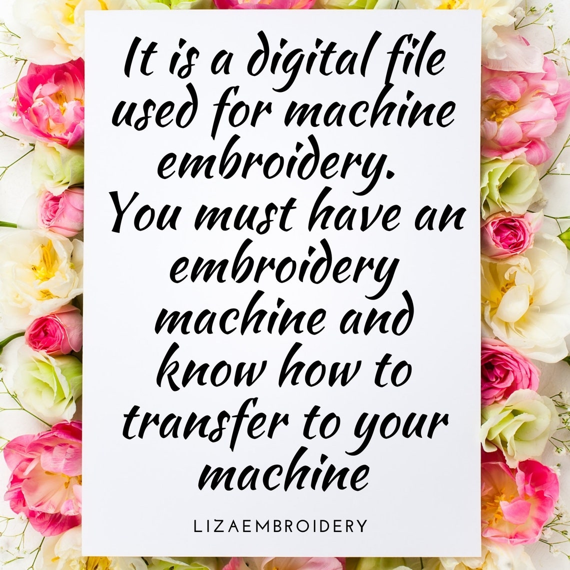 Floral Frame Wreath Machine Embroidery Design, 5 Sizes, Instant ...