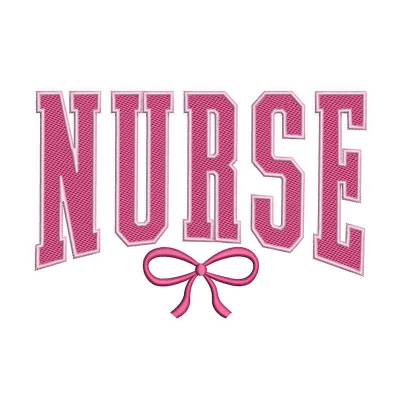 Nurse With Bow Machine Embroidery Design, 4 Sizes, Instant Download - Etsy