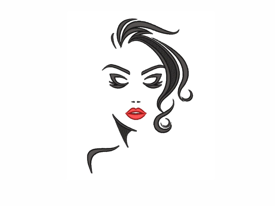 Woman Embroidery Design - Etsy