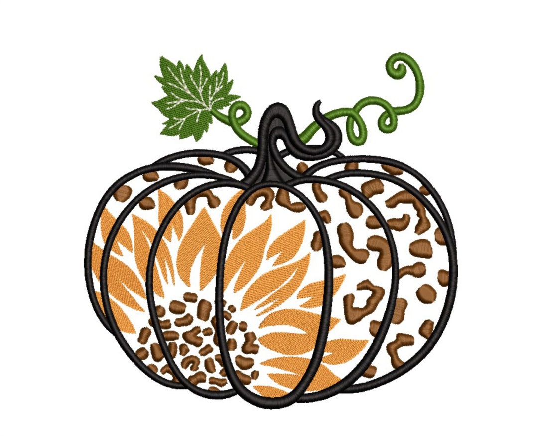 Pumpkin Embroidery Design - Etsy