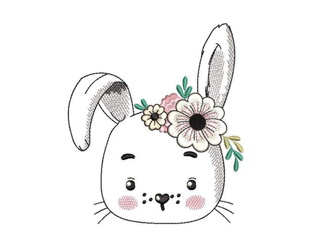 Bunny Embroidery Design, 3 Sizes, Instant Download - Etsy