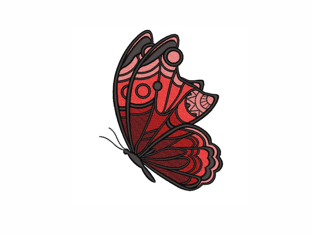 Butterfly Embroidery Design - Etsy
