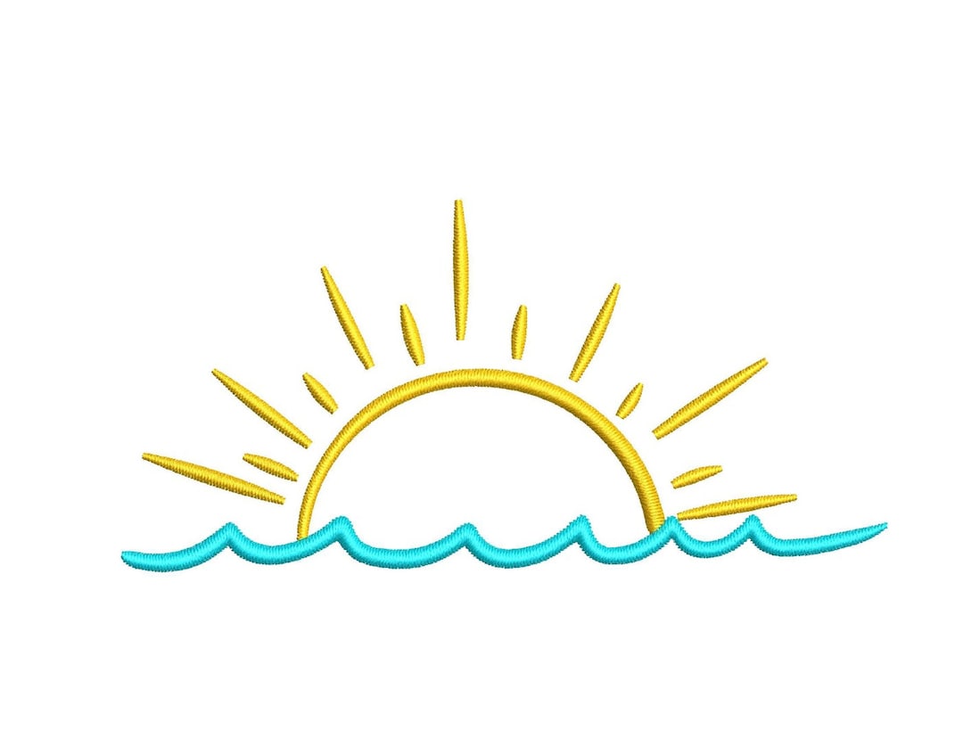 Sunshine Embroidery Design, 5 Sizes - Etsy
