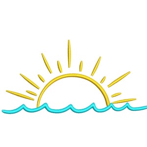 Sunshine Embroidery Design, 5 Sizes - Etsy