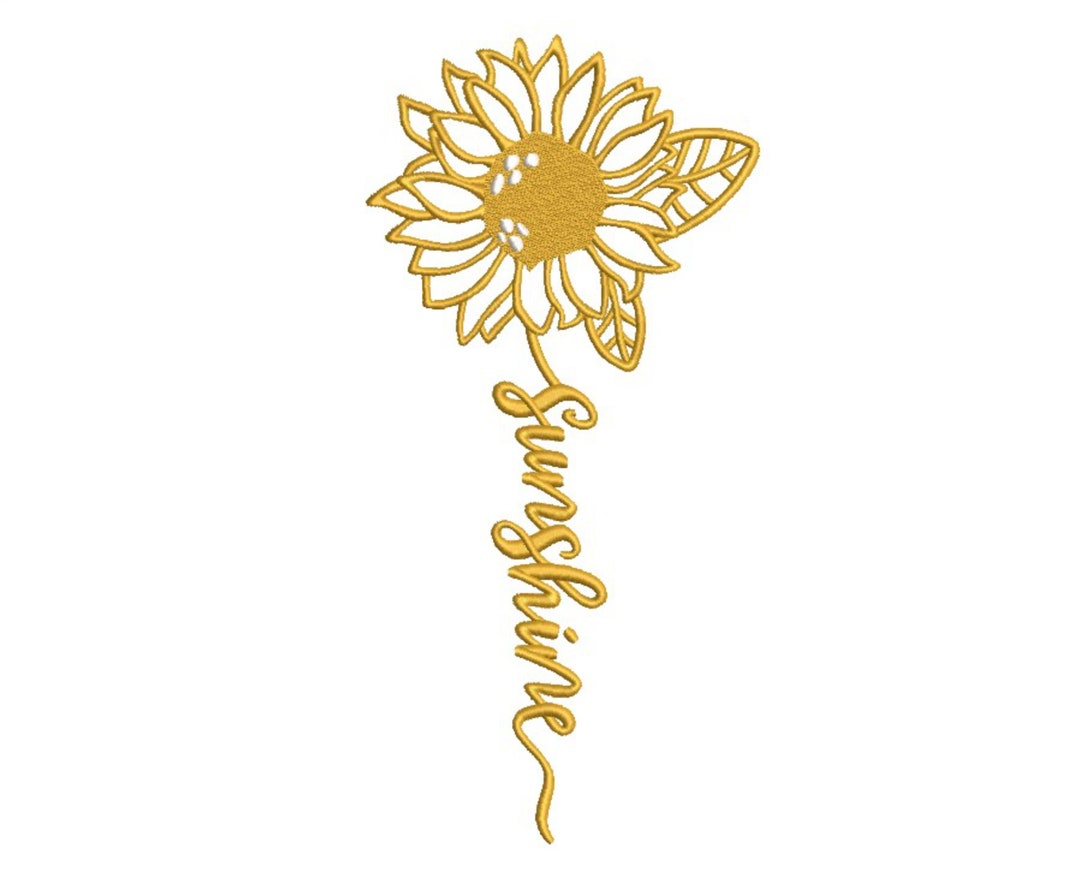Sunshine Embroidery Design - Etsy