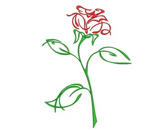 Rose Embroidery Design INSTANT DOWNLOAD - Etsy