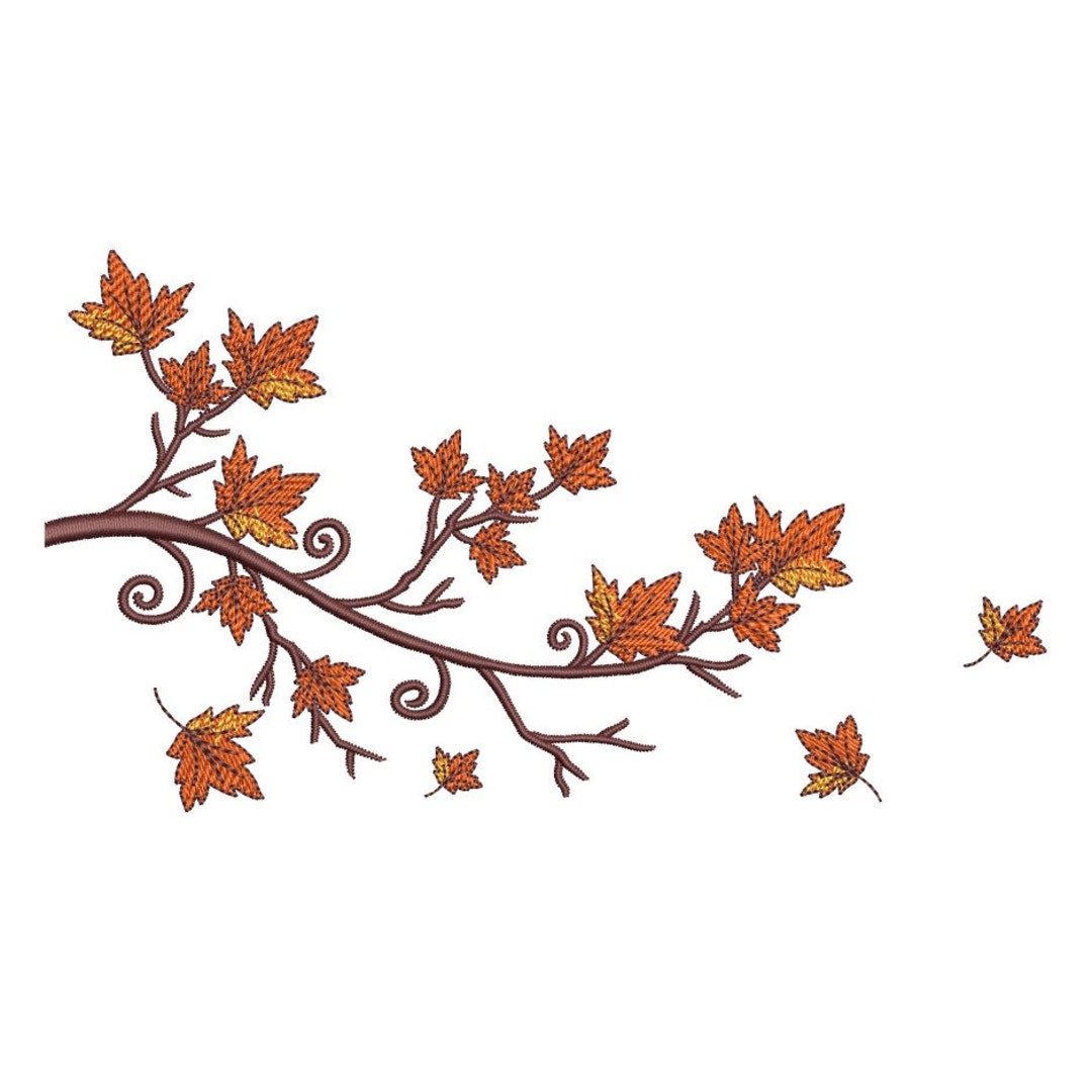 Branch Embroidery Design, 3 Sizes, Instant Download - Etsy