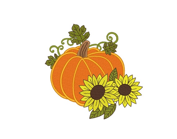 Pumpkin Machine Embroidery Design Fall Embroidery File | Etsy