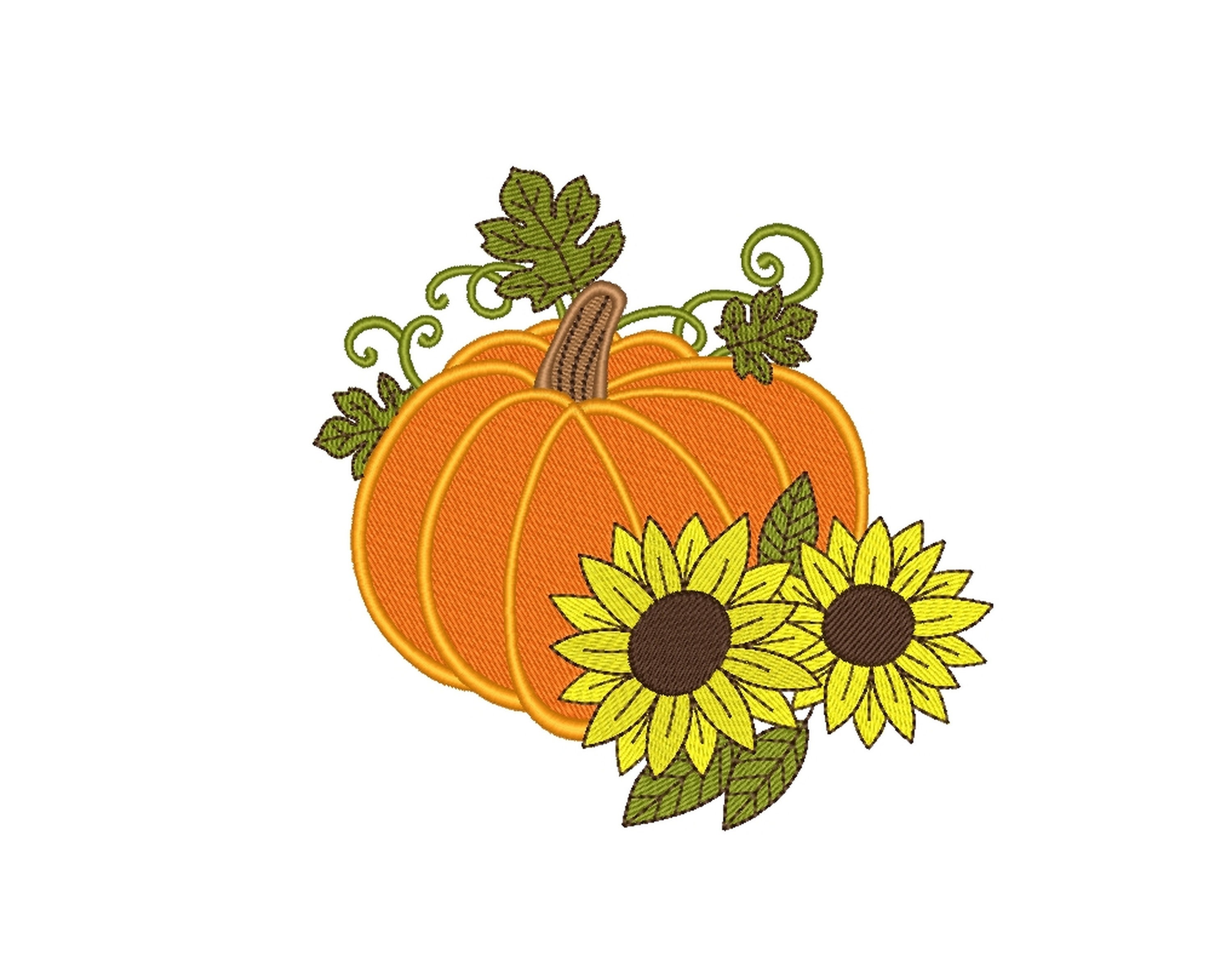 Pumpkin Machine Embroidery Design, Fall Embroidery File, Thanksgiving ...