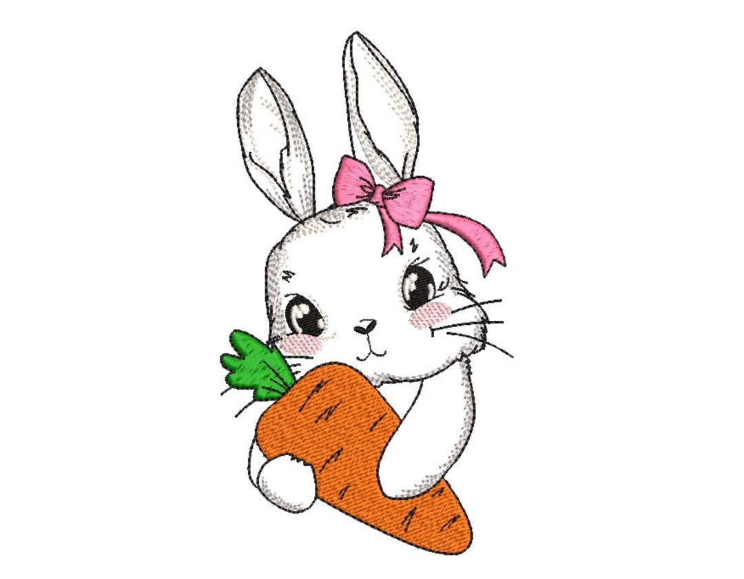 Easter Bunny Embroidery Design, 3 Sizes, Instant Download - Etsy