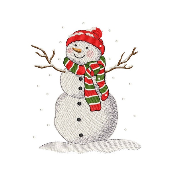 Snowman Embroidery - Etsy